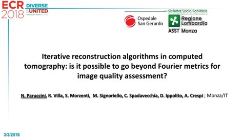 Pdf Iterative Reconstruction Algorithms In Computed Tomography Is It