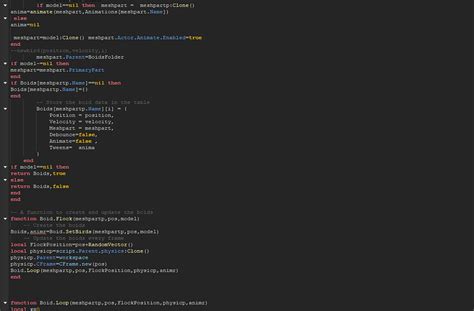 boids flocking swarming simulation luau algorithm library animated