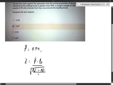 Solved Draw The Conclusion By Using The Five Step Hypothesis Testing