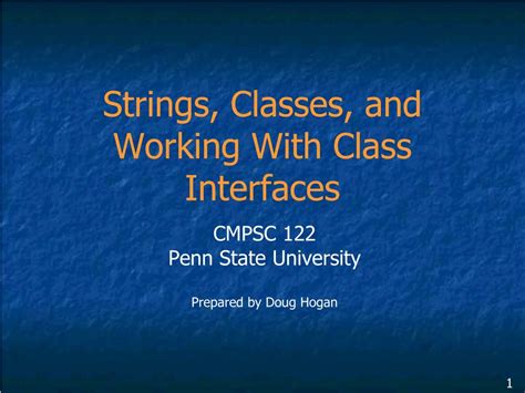 Ppt Strings Classes And Working With Class Interfaces Powerpoint