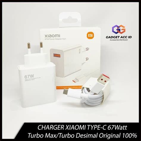 Jual Charger Casan Xiaomi W Type C Turbo Max Turbo Desimal Original W Turbo Max