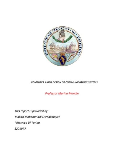 Computer Aided Design Of Communication Systems Simulation