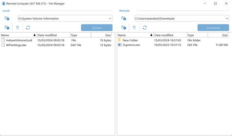 File Transfer Supremo Control