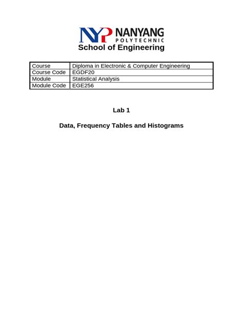 Lab 1 Data Frequency Tables And Histograms 20042023 Picture Pdf