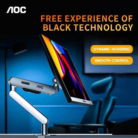 Aoc Single Monitor Desk Mount 17 34 Inch Weight Up To 19 8 Lbs Screen
