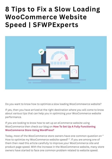 Ppt 8 Tips To Fix A Slow Loading Woocommerce Website Speed Powerpoint Presentation Id13566105