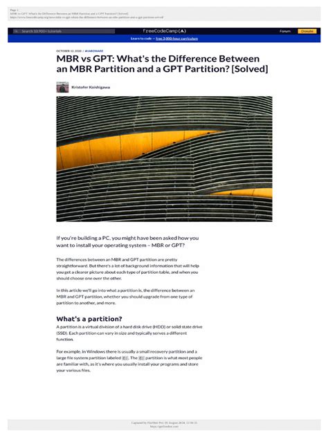 Imp Notes 015 Mbr Vs Gpt Whats The Difference Between An Mbr