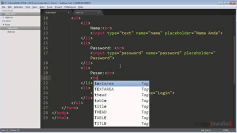 Tutorial Htmlcss Membuat Dan Memodifikasi Forms Youtube