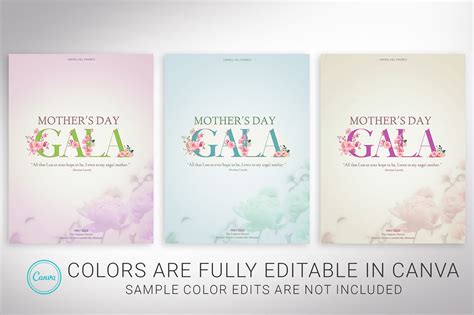 Vintage Mothers Day Program Template For Canva Behance