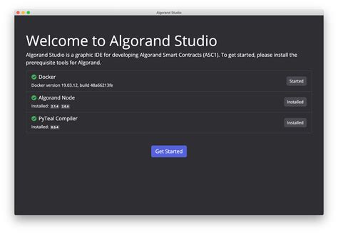 Algorand Studio Tutorial Basic Features Algorand Developer Portal