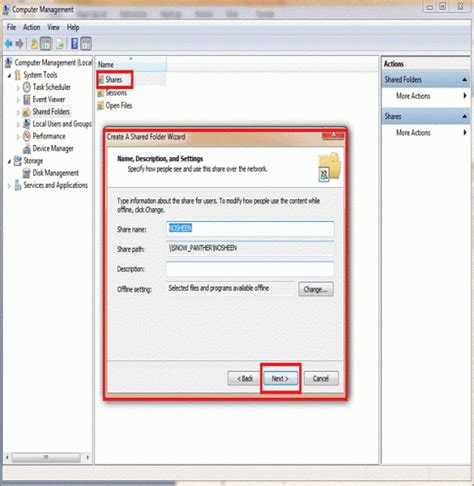 Shared Folders And Local Users In Window 7