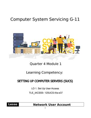CSS Q Module Computer System Servicing G Quarter Module Learning Competency SETTING