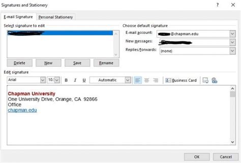 Work 101 How To Update Your Email Signature Chapman Newsroom