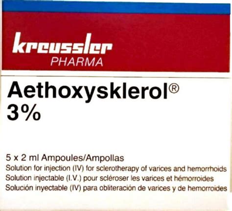 Buy Aethoxysklerol Solution For Injection L Size 5 X 2ml Ampoules