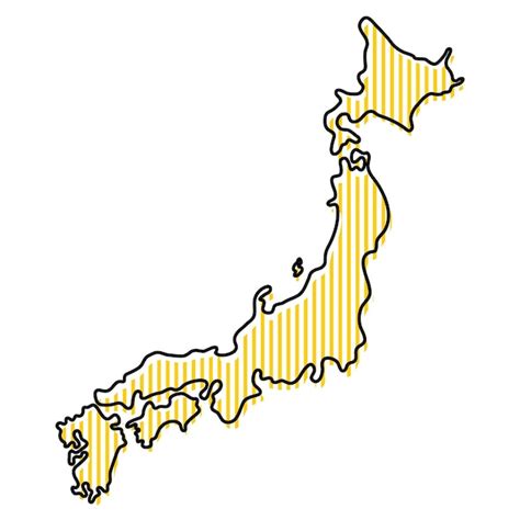 Premium Vector Stylized Simple Outline Map Of Japan Icon