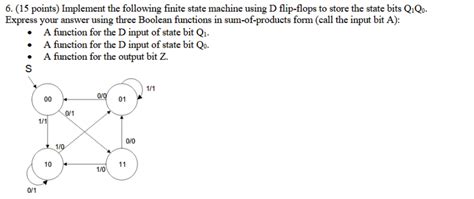 6 15 Points Implement The Following Finite State