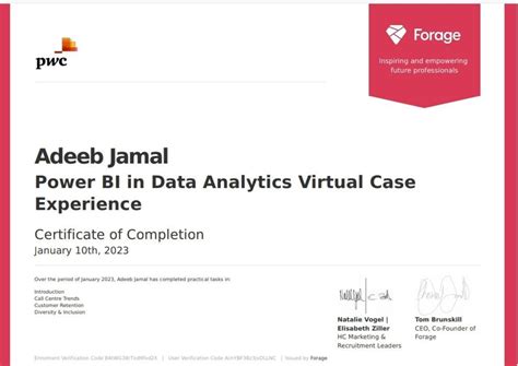 Adeeb Jamal On Linkedin I Recently Completed A Virtual Case Experience At Pwc On Power Bi In Data