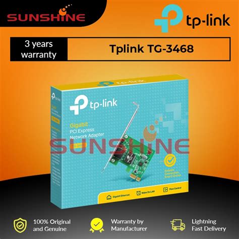 TP Link TL TG3468 Gigabit PCI Express Network Adapter Lan Card 10 100 1000Mbps TG 3468 Shopee