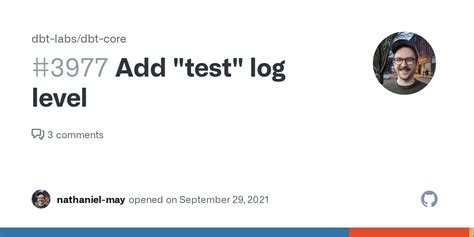 Add Test Log Level Issue Dbt Labs Dbt Core GitHub