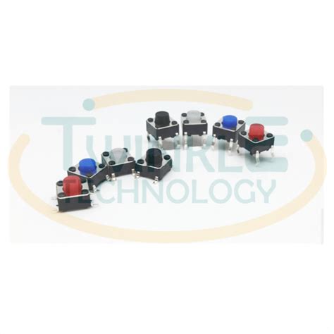 Push Button Tactile Switch Tact Momentary SMD Through Hole Mm X Mm Straight Mm Pins
