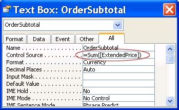 MS Access Expression Builder