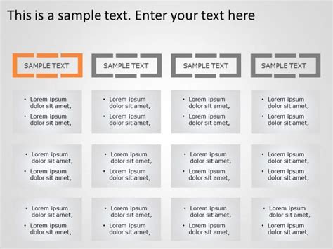 Four Text Boxes PowerPoint Template