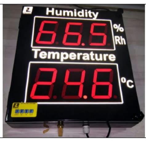 Cast Iron 7 Segment Ledred Jumbo Relative Humidity Temperature