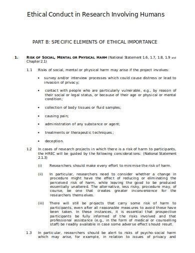 FREE 10 Code Of Human Research Ethics Samples Templates In MS Word PDF