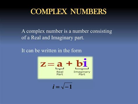 Complex Numbers Orgppt Physics Science