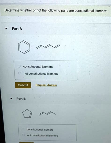 Solved Determine Whether Or Not The Following Pairs Are Constitutional