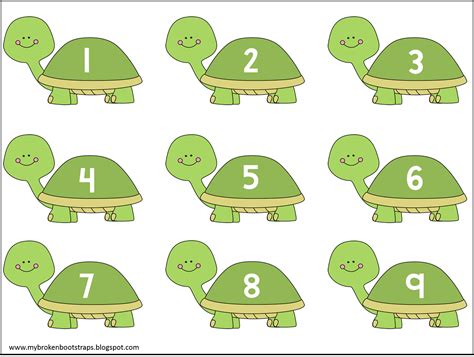 my broken bootstraps cute counting turtles