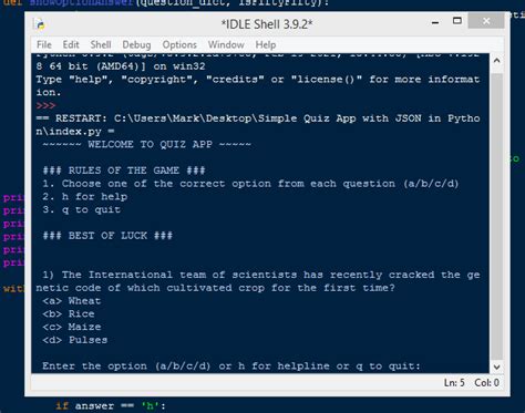 Simple Quiz App With Json In Python Free Source Code Sourcecodester