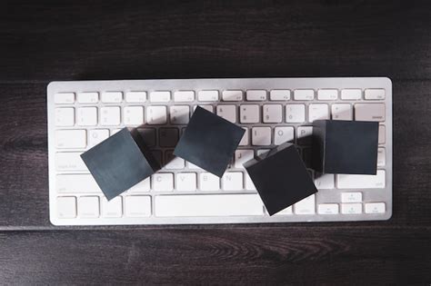 Premium Photo Black Square Cubes In The Keyboard