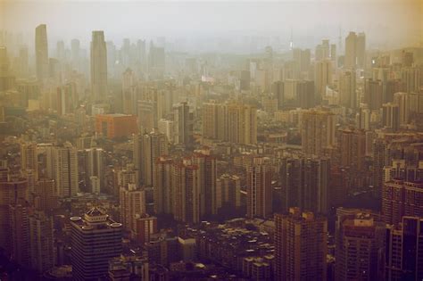 Premium Photo Air Pollution Seen Over Guangzhous Tianhe District