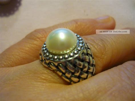 Schöner Ring Mit Perlen Aus 925 Silber