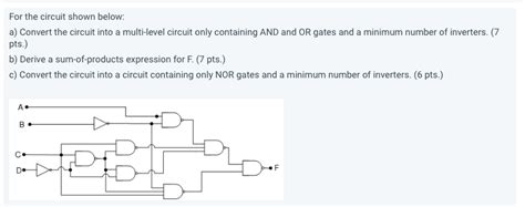 Solved For The Circuit Shown Below A Convert The Circuit Chegg Com