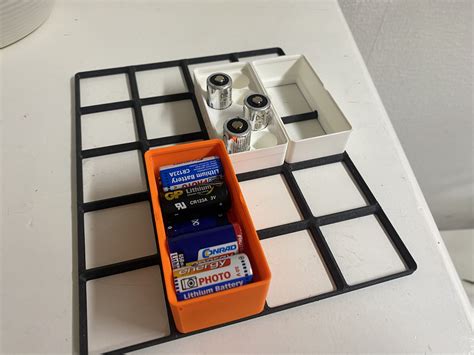 Gridfinity Cr123a Cr123 Battery Bins By Patrik Franzen Download Free