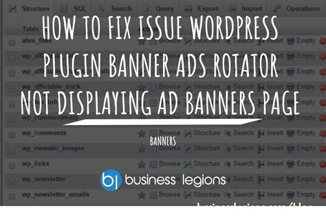 HOW TO FIX ISSUE WORDPRESS PLUGIN BANNER ADS ROTATOR NOT DISPLAYING AD