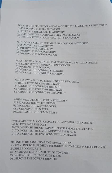 Solved What Is The Benefit Of Alkali Aggregate Reactivity