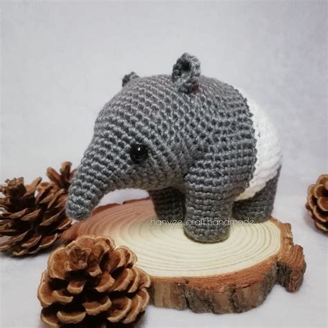 Pattern Chibi Malayan Tapir Beginner Friendly Amigurumi Crochet