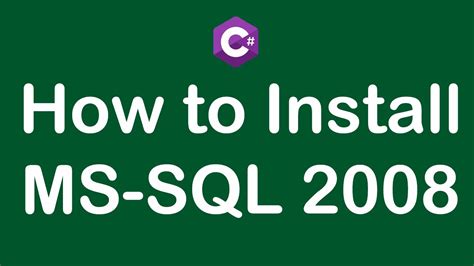 How To Install Ms Sql 2008 Youtube