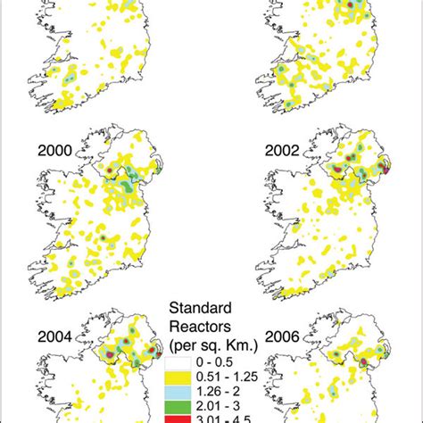 Thematic Map Of The Tb Tested Cattle Population Each Year On The Island