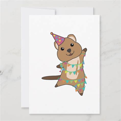 Quokka Wishes Happy Birthday To You Quokkas Adult Invitation Zazzle