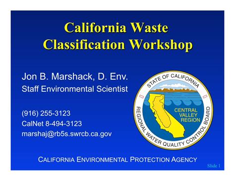 Pdf California Waste Classification Workshop Squarespace