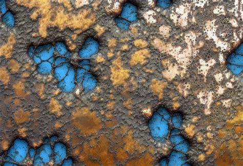 Bizarre A Surreal Corrosion Iron Enhanced Close Up Color Copper Pattern