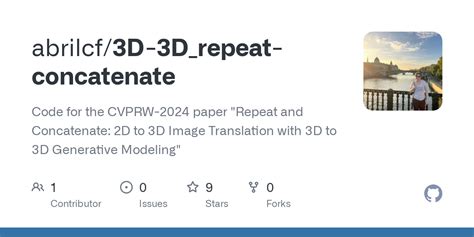 Github Abrilcf3d 3drepeat Concatenate Code For The Cvprw 2024 Paper Repeat And Concatenate