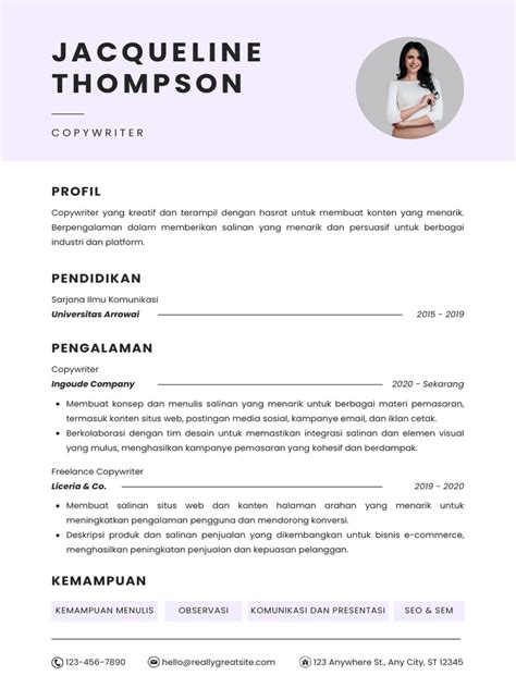 Cv Copywriter Pdf