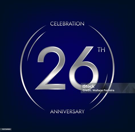 Vetores De 26º Aniversário Faixa De Comemoração De Aniversário De 26
