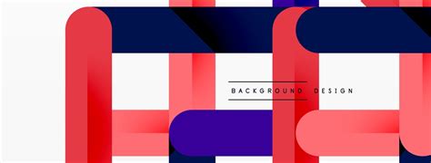 Colorful Lines With Shadows Geometric Background Vector Image