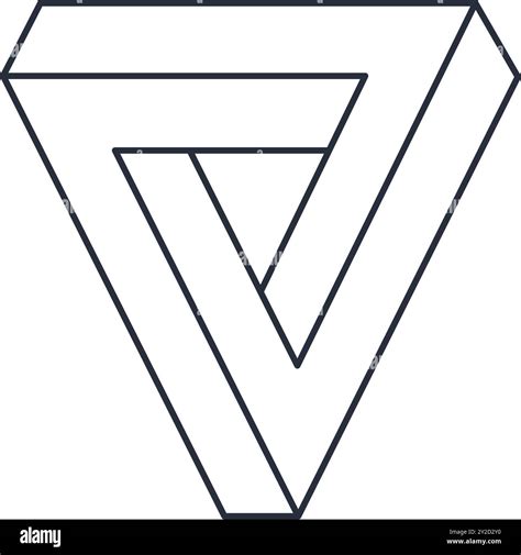 Optical Illusion Unreal Geometric Element Impossible Abstract Linear